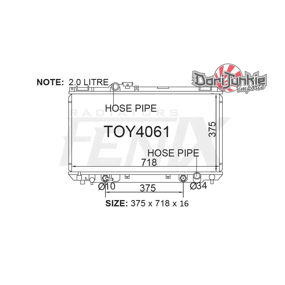 Lexus IS200 Radiator OEM Replacement – DoriJunkie